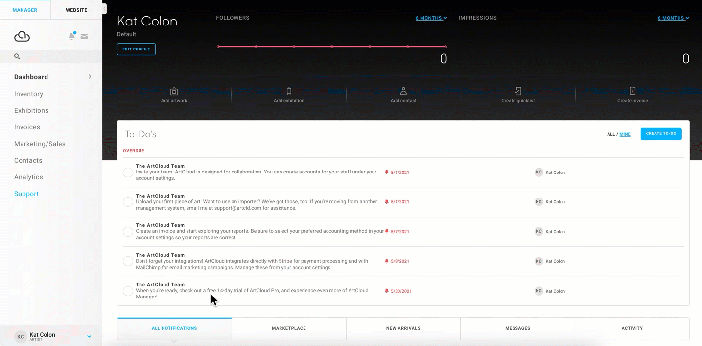How to change your Marketplace settings