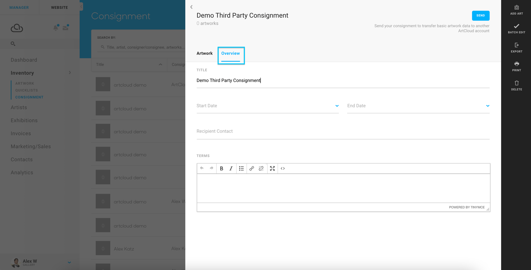 How to Create a Consignment List