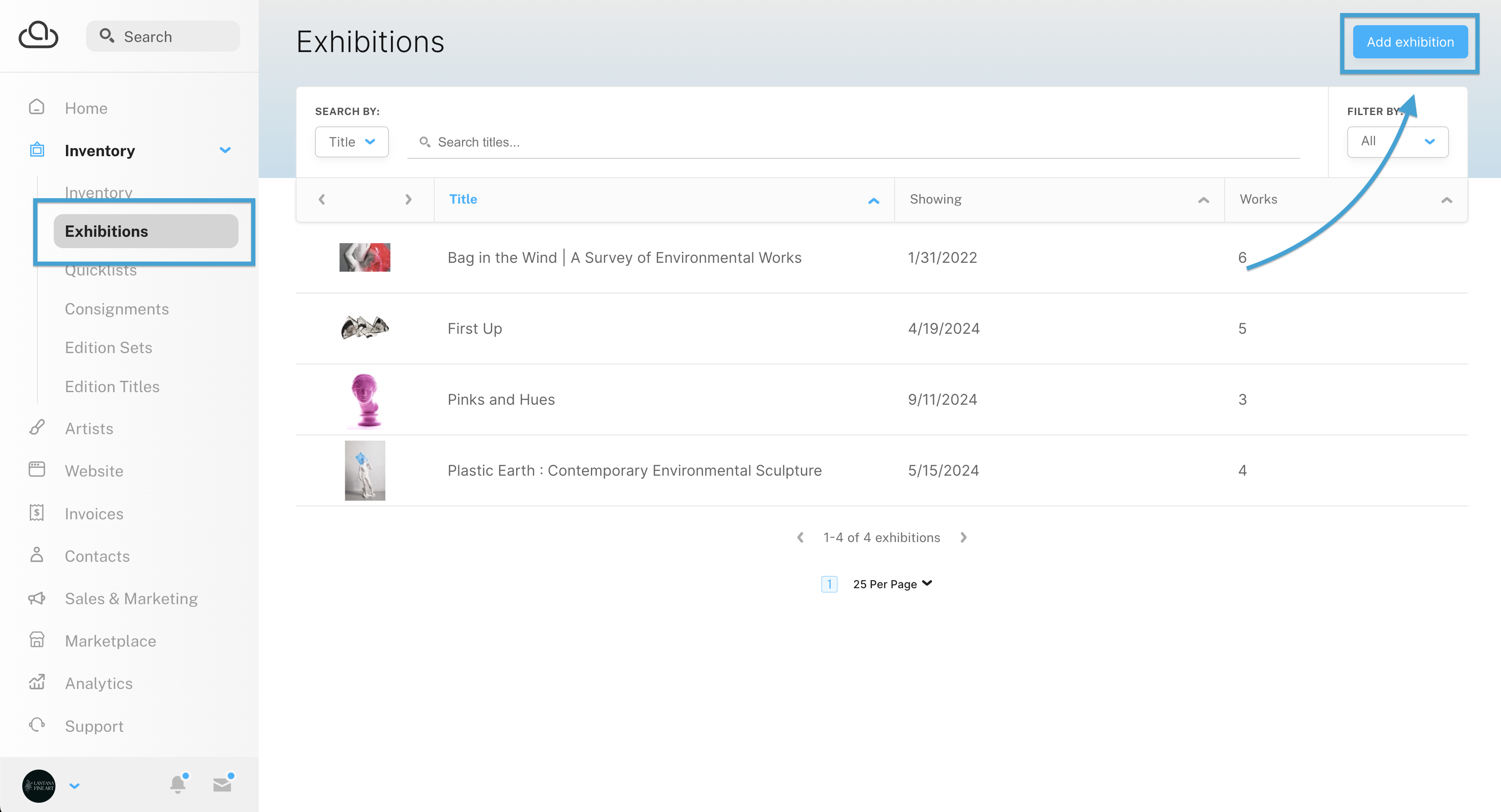 Create an Exhibition