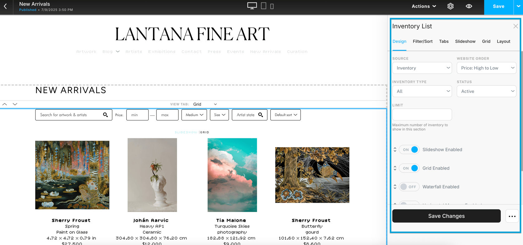How to add inventory to your website