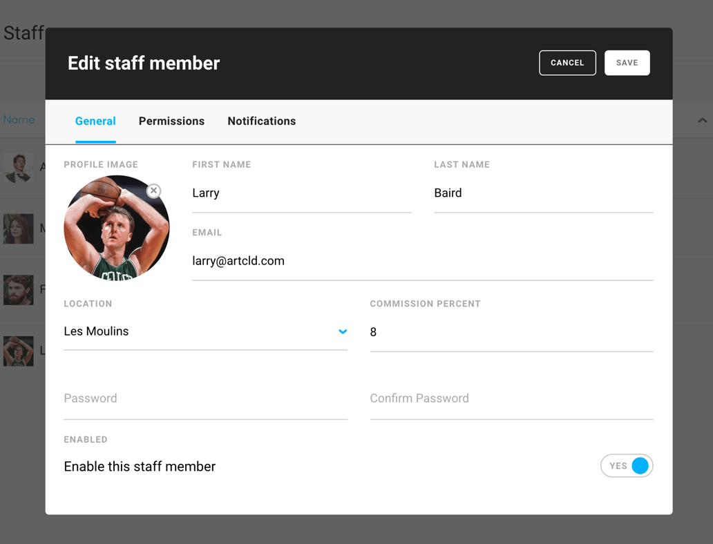 Admin and staff user types