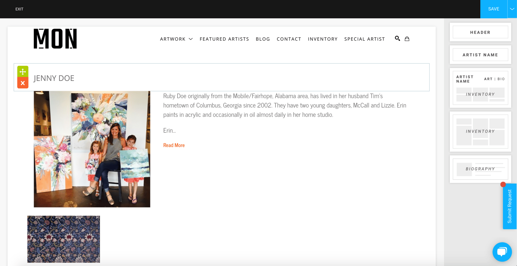 Modify the layout of your Artist Profile pages with Page Templates