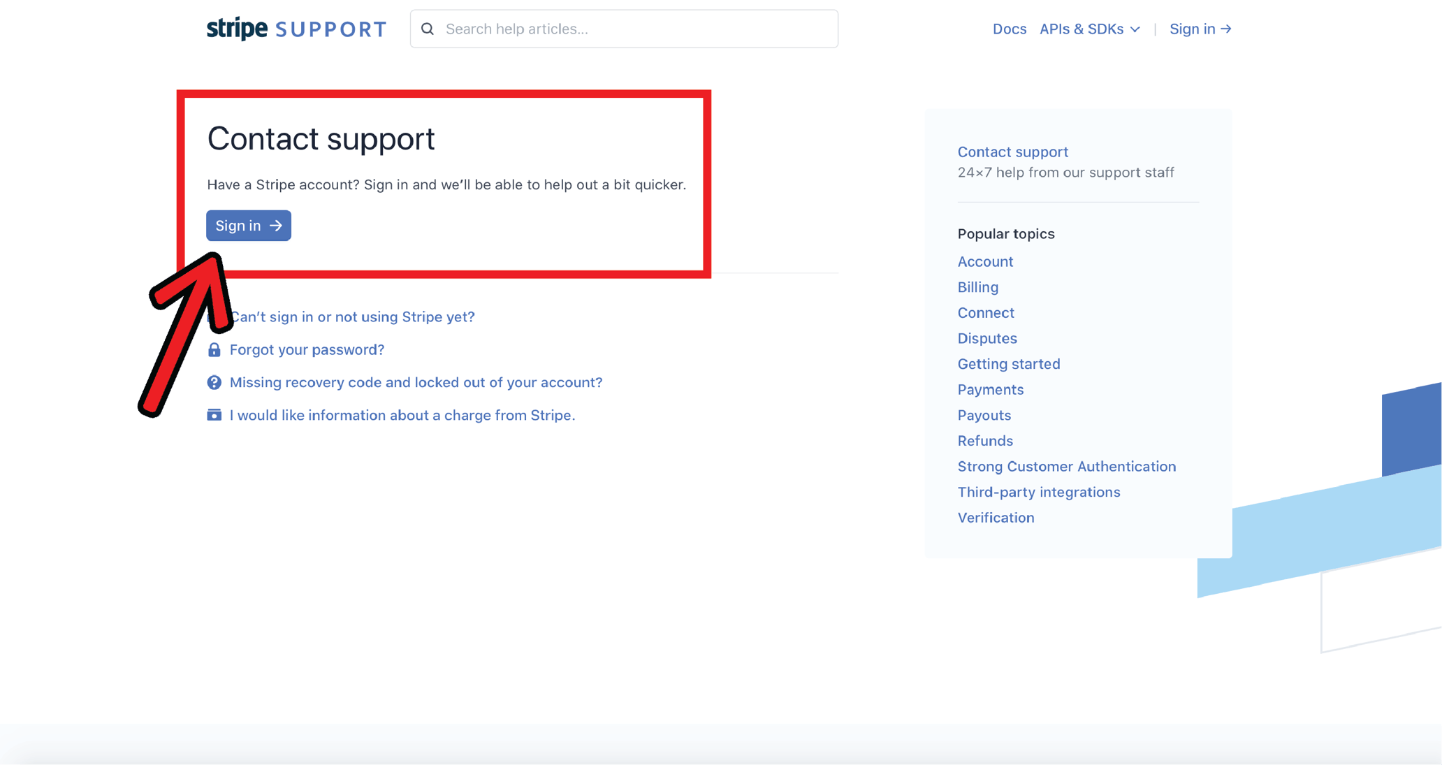 How to contact Stripe Support