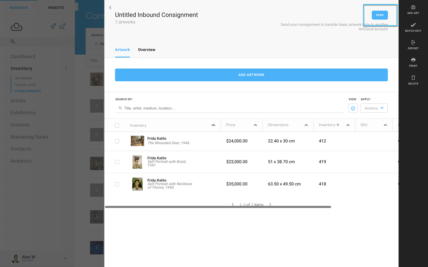 How to Create a Consignment List