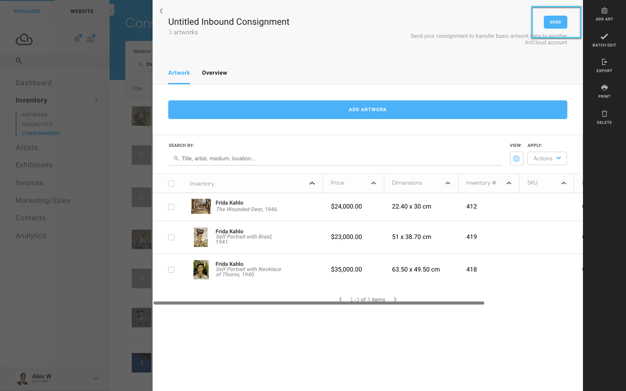 How to Create a Consignment List