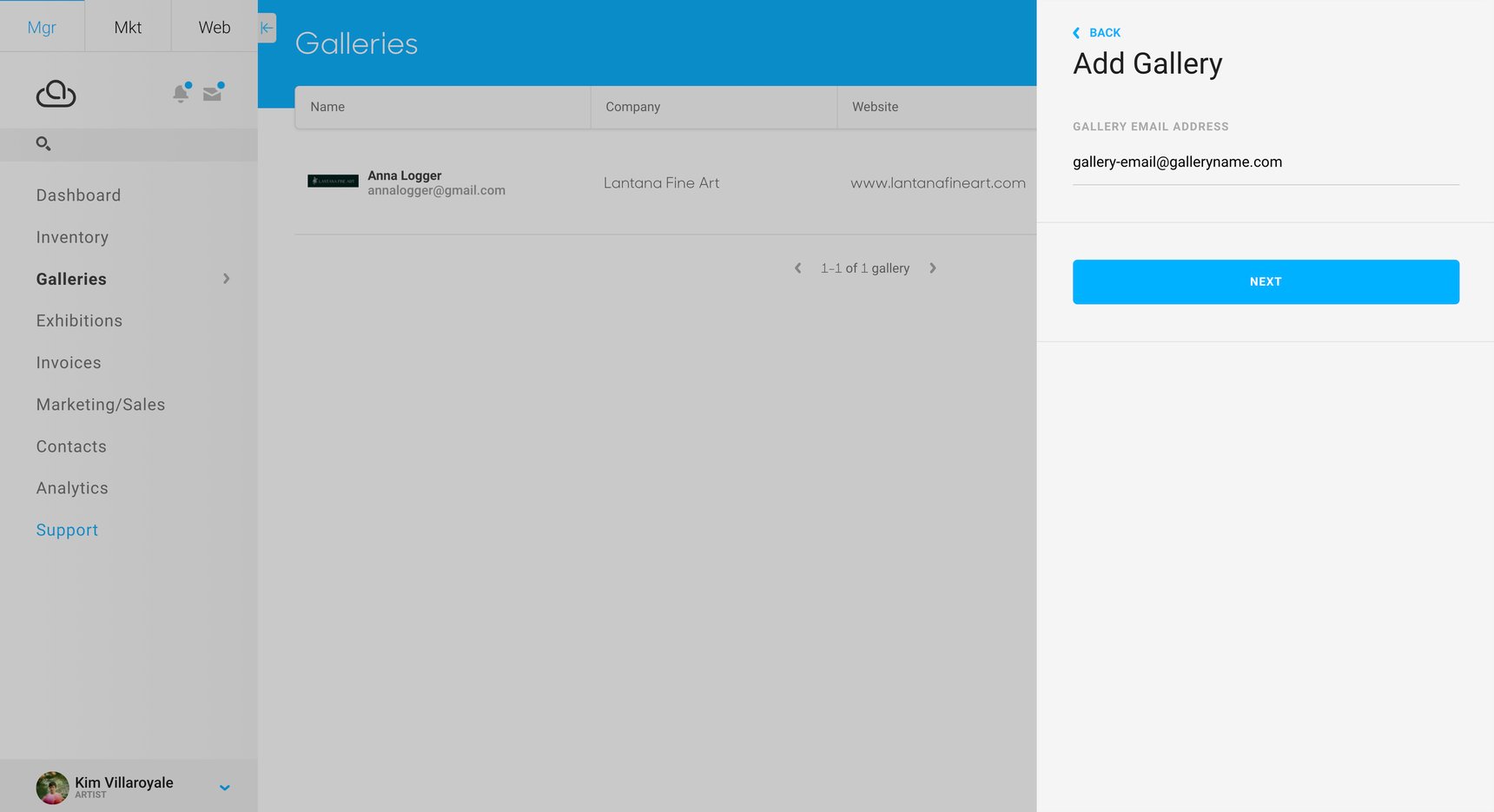 Add a Gallery Connection