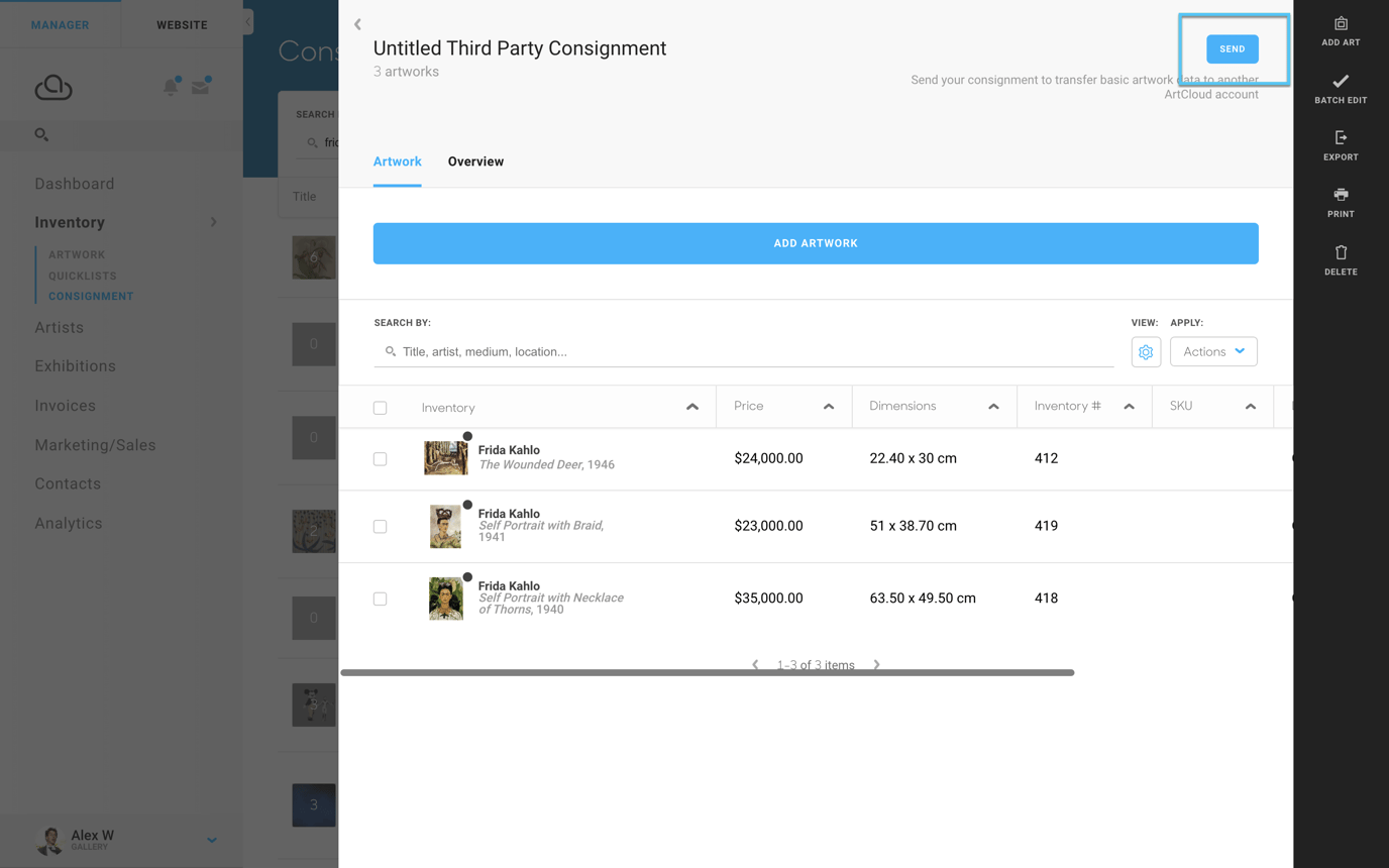 How to Create a Consignment List